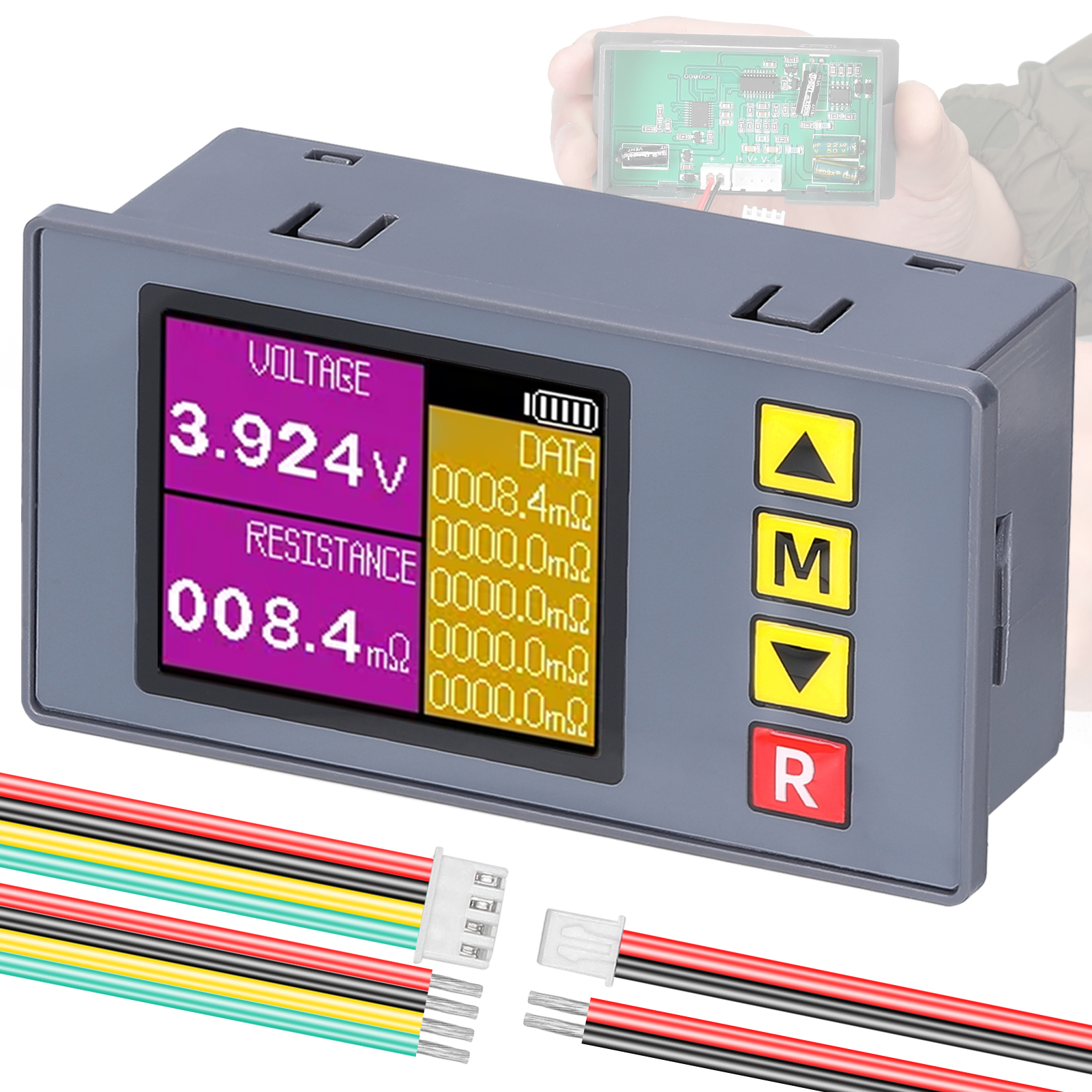 Tomshoo Medidor profesional Kelvin Tester profesional de 4 hilos ...