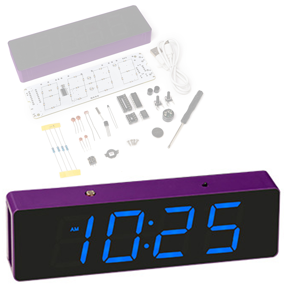 Tomshoo Reloj electrónico de tabla DIY, Modalidades Función de alarma ...