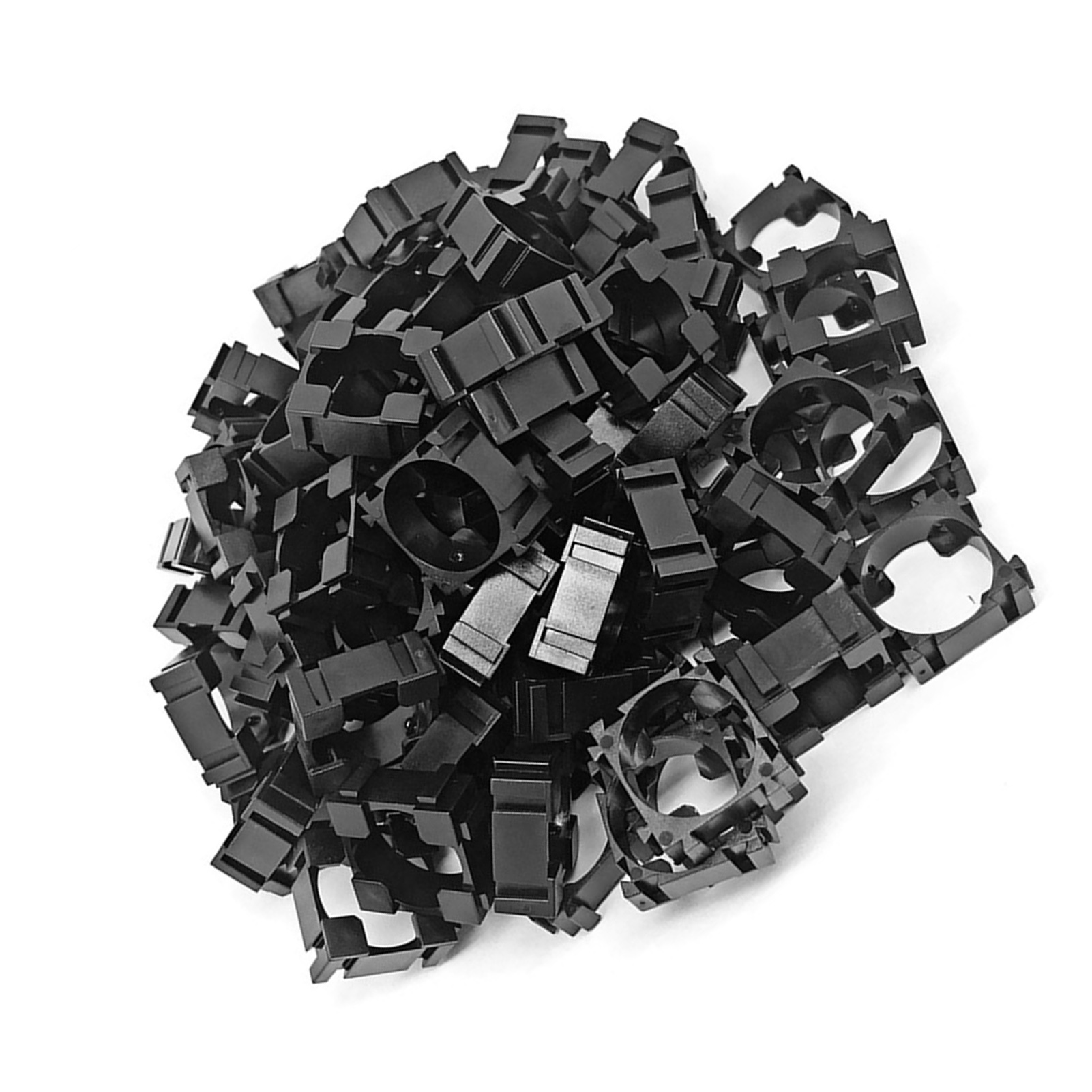 100Pcs 18650 Lithium Battery Pack Bracket Cell Spacer Double Battery ...