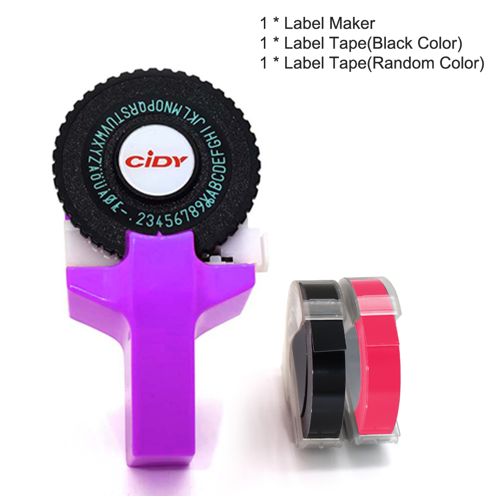 Dcenta Mini Portable Manual Label Maker DIY 3D Embossing Label Writer ...