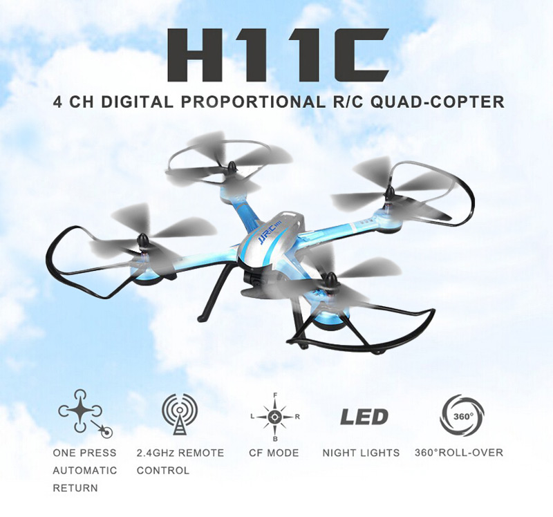 Original JJRC H11C 2.4G 4CH 6-Axis Gyro CF mode One Key Return RC ...