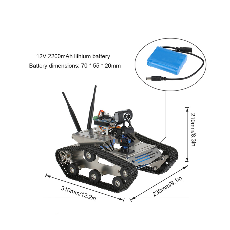 Смарт-Wifi DIY гусеничный робот RC танк с 1,3-мегапиксельная HD-камера ...